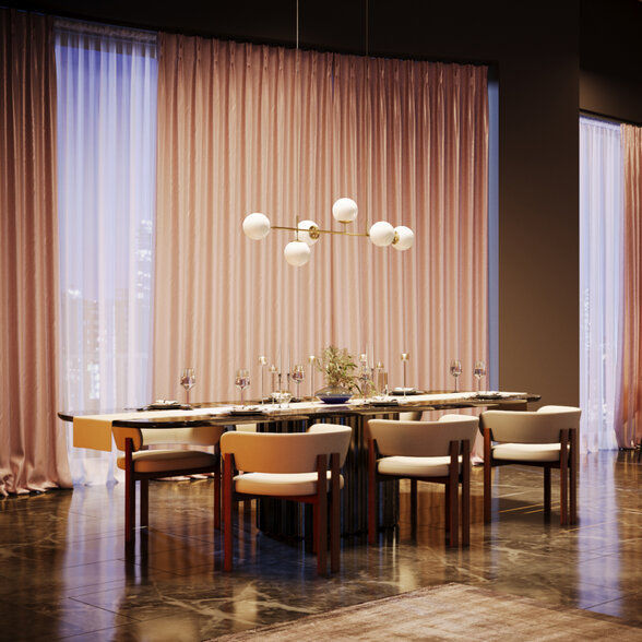 Curtain fabric - SCALA - ado goldkante - plain / cotton / satin