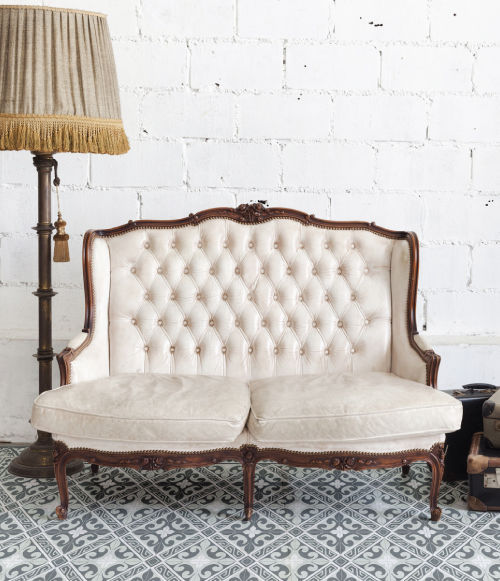 Contemporary rug - FLOR DE LIS- L2 - BEIJA FLOR - patterned / vinyl ...