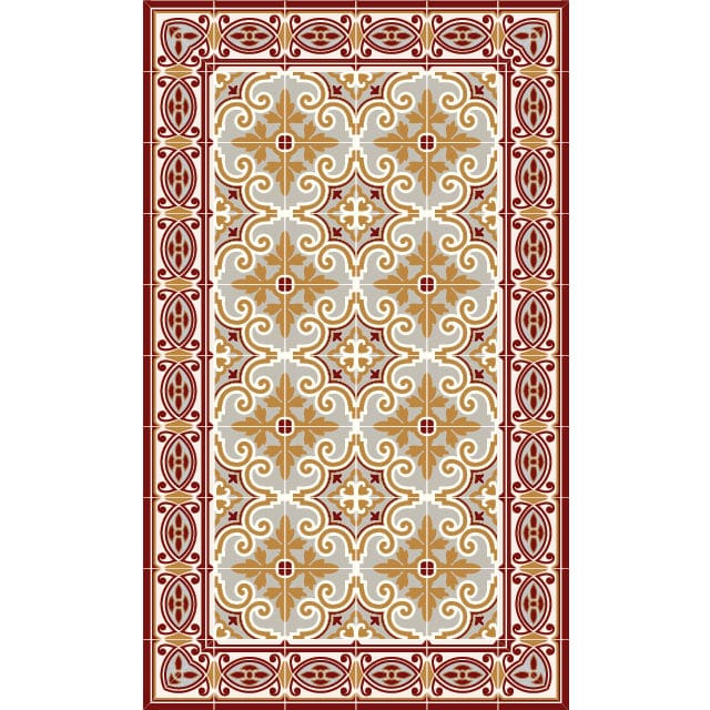 Contemporary rug - JAFFA- Y2 - BEIJA FLOR - patterned / vinyl / rectangular