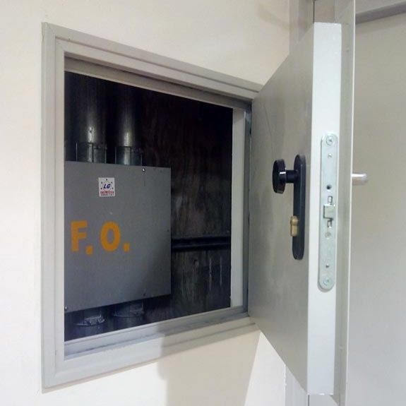 Wall hatch - SHAFT - Asturmadi - rectangular / round / galvanised steel