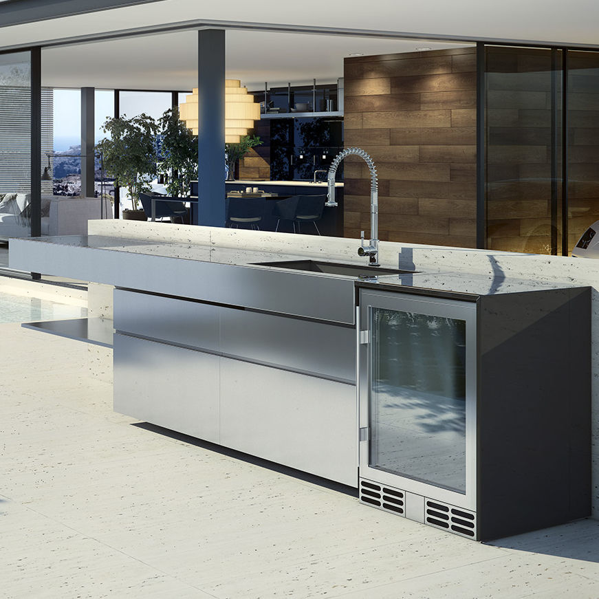 Modern Stainless Steel Kitchen Islands A White Double Kitchen Island