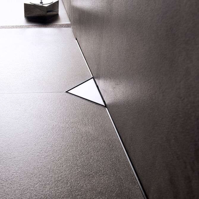 Brushed stainless steel linear shower drain - S-LINE-700 - ESS Easy ...