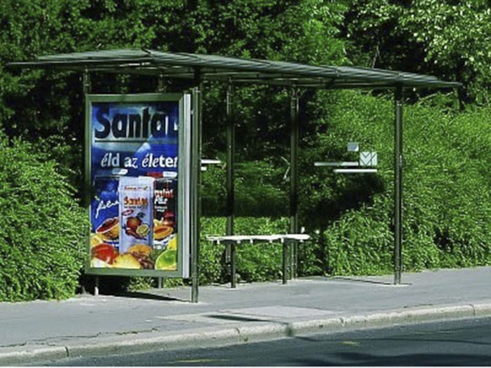 Metal bus shelter - K9 - Euroelement Ltd. - glass