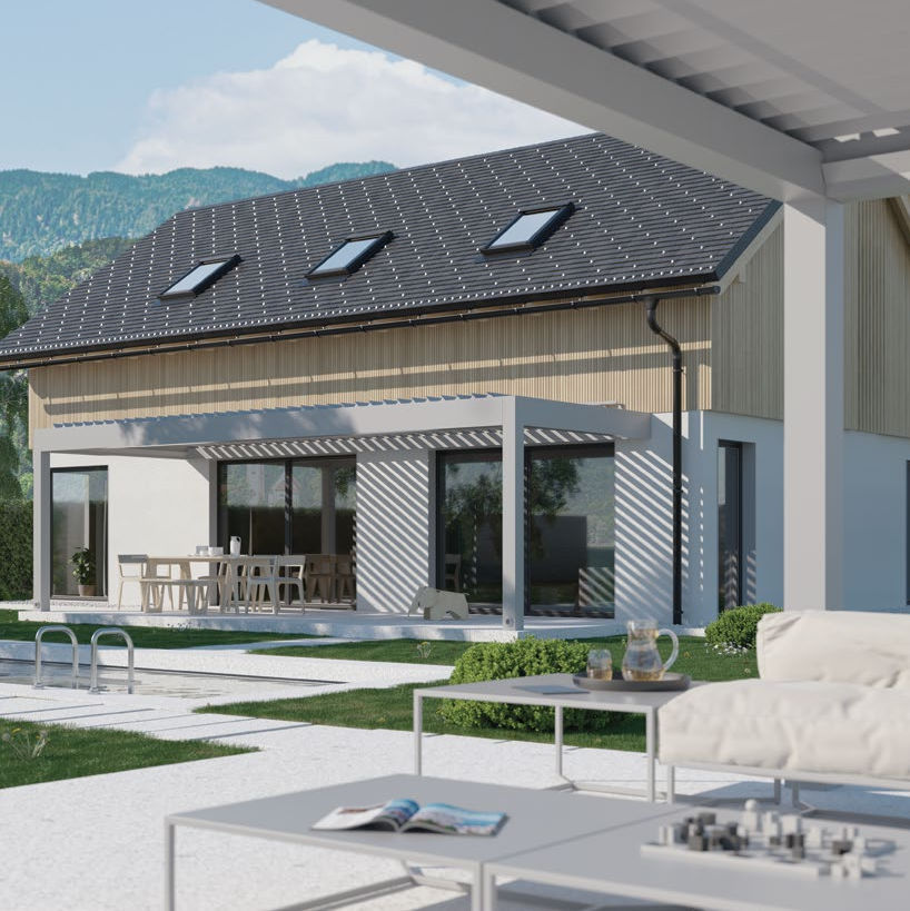 Self-supporting pergola - Ultra - Pirnar - wall-mounted / metal / with ...