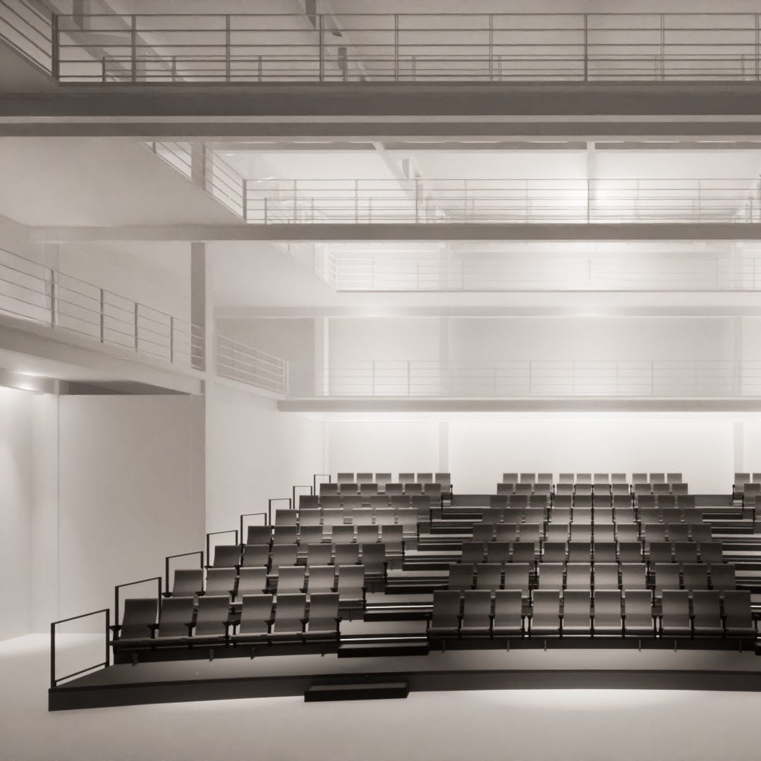 Telescopic stadium seating - Quinette Gallay - retractable / steel / curved