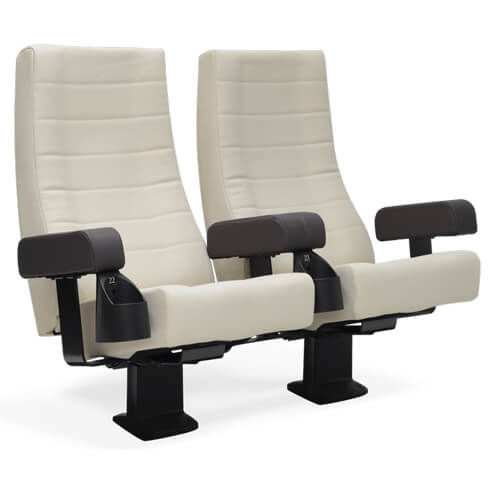 Contemporary auditorium seating - ACTION - Quinette Gallay - fabric ...