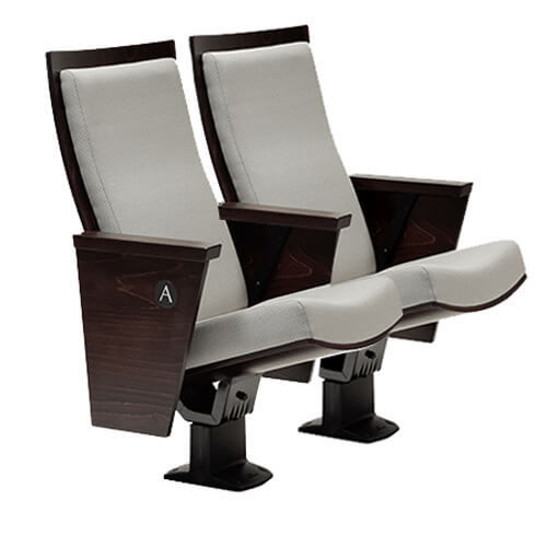 Contemporary auditorium seating - STAR - Quinette Gallay - fabric ...