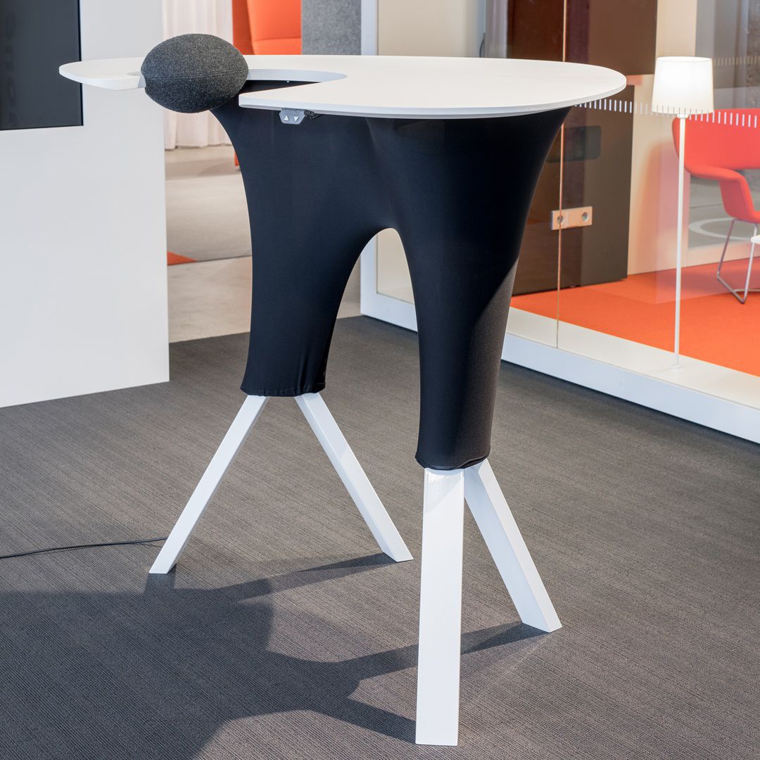 Contemporary desk - STEP IN - INTO Concept - MDF / steel / home office