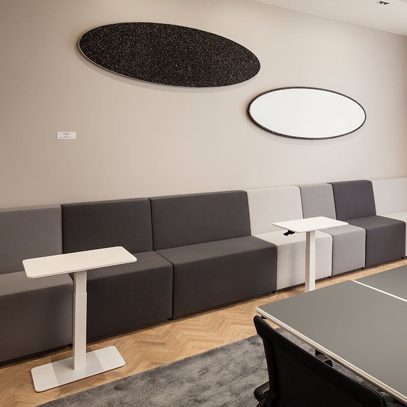 Contemporary side table - TOP LIFT - INTO Concept - MDF / powder-coated ...