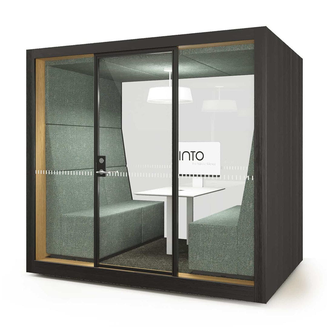 Acoustic office pod - POD ROLL GLASS - INTO Concept - with glass door ...