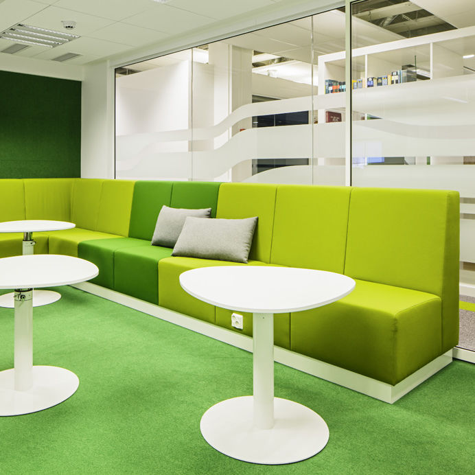 Modular sofa - POINT - INTO Concept - corner / contemporary / fabric