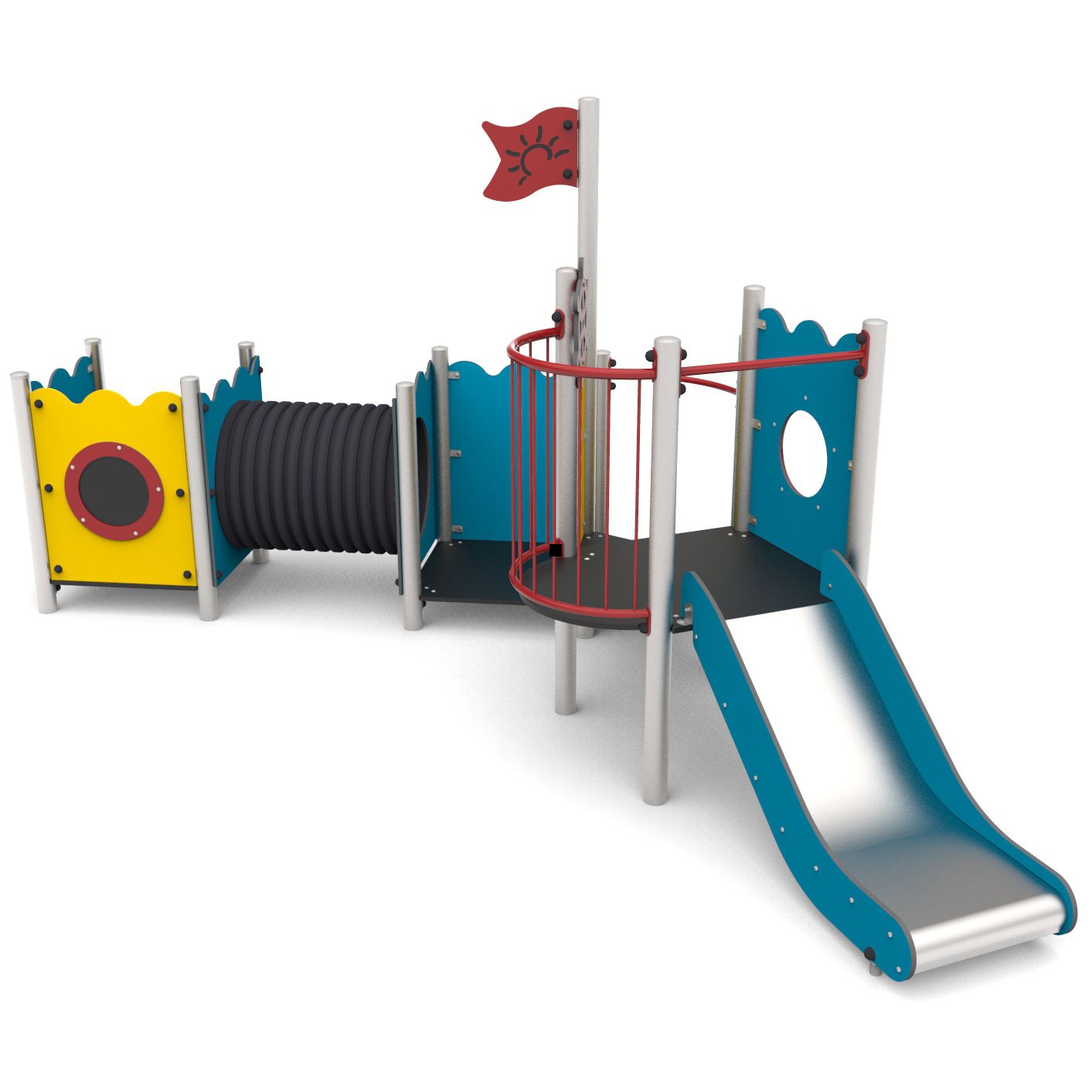 Playground structure - AHOY 12 - Free Kids s.c. - metal / HDPE / HPL