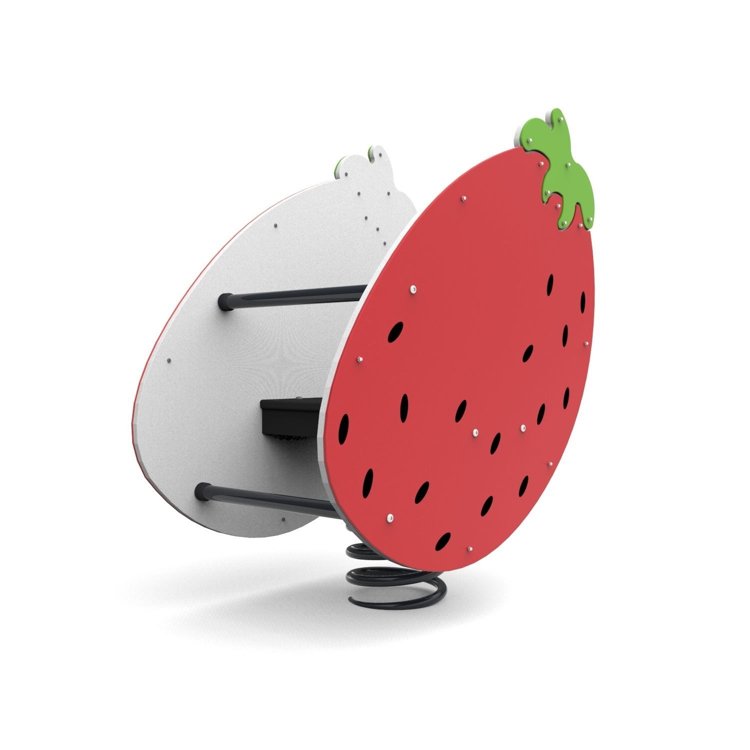 Plywood spring rocker - STRAWBERRY - Free Kids s.c. - nature / 1-seat