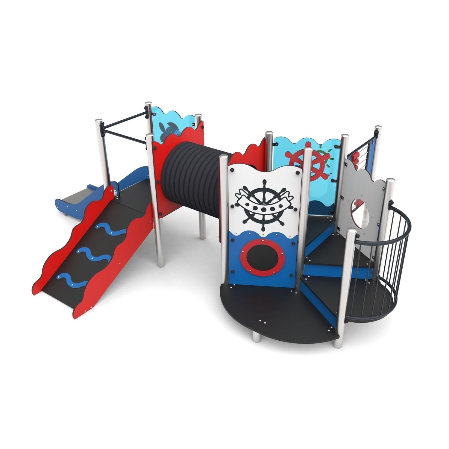 Playground structure - AHOY 08 - Free Kids s.c. - metal / HDPE / HPL