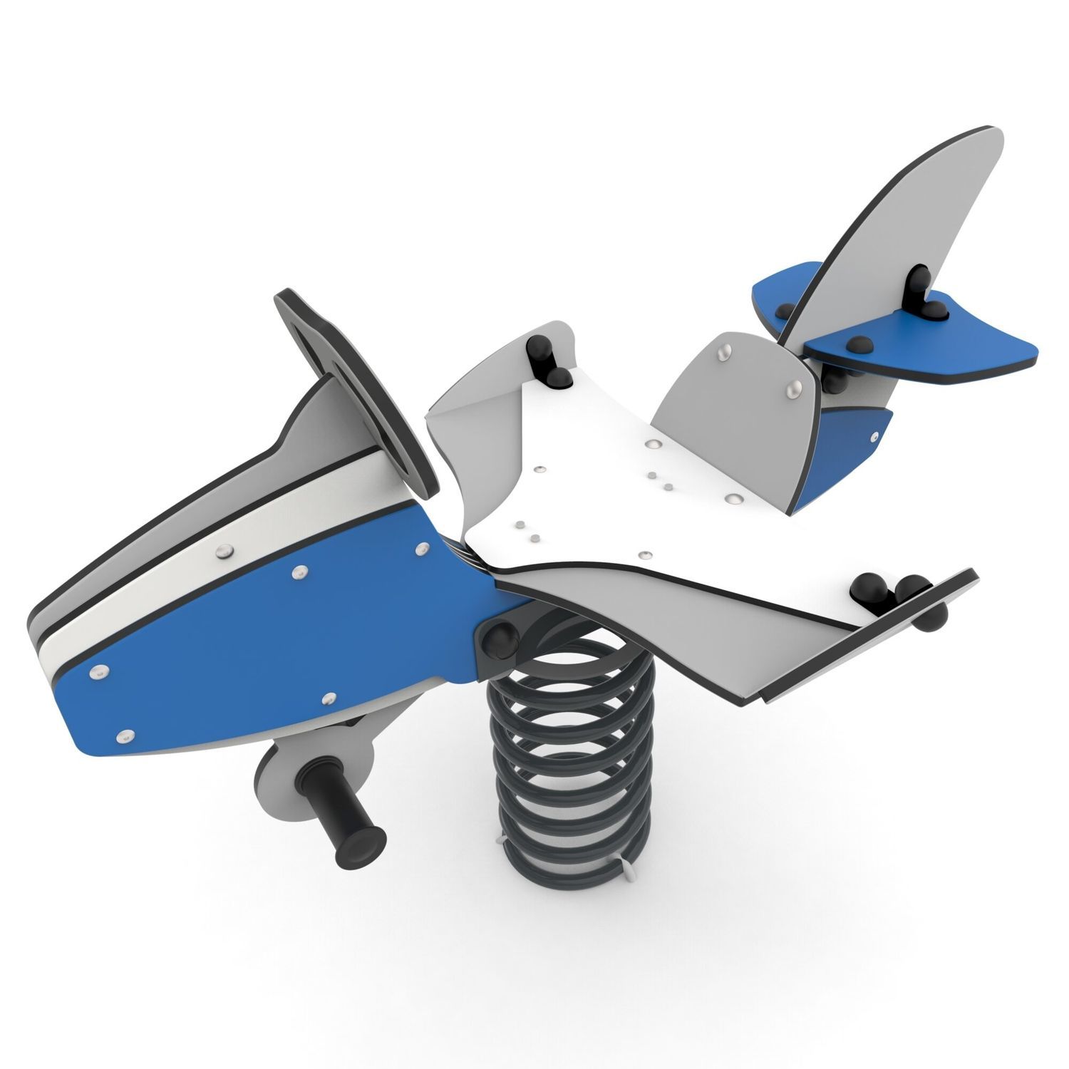 Metal spring rocker - AIRPLANE - Free Kids s.c. - HDPE / transport / 1-seat