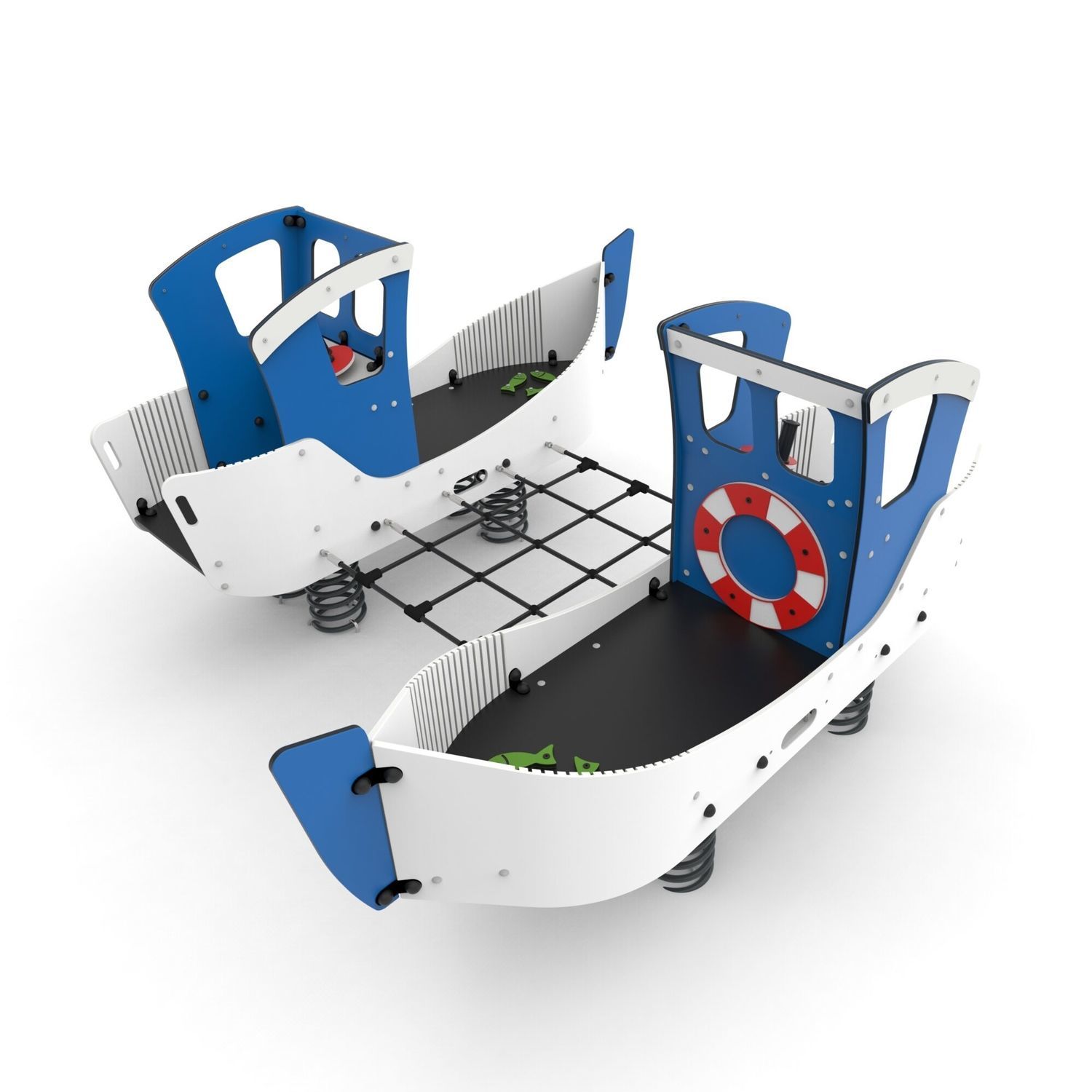 Metal spring rocker - FISHING BOATS - Free Kids s.c. - HDPE / transport ...