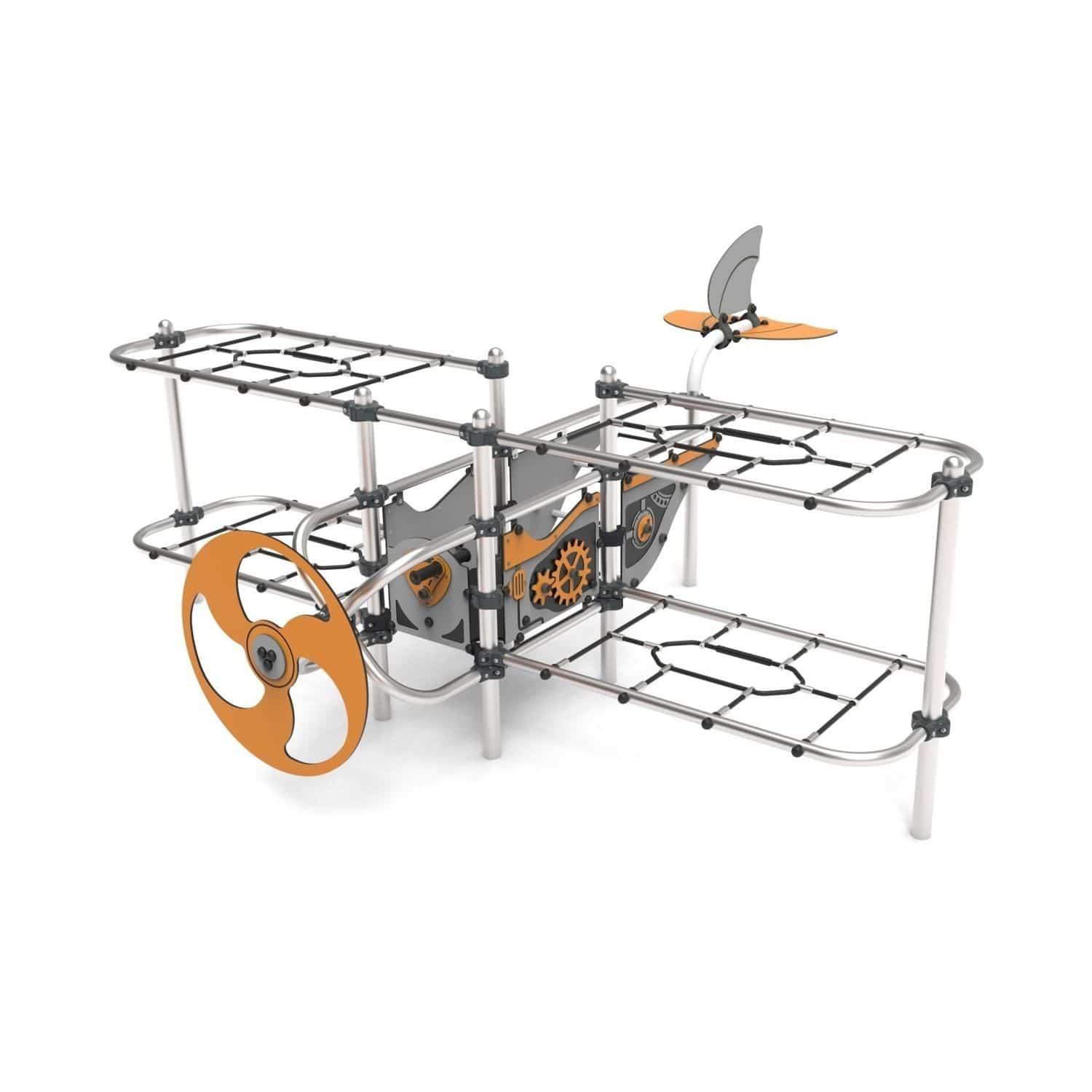 Playground structure - BIPLANE - Free Kids s.c. - public / wooden / metal