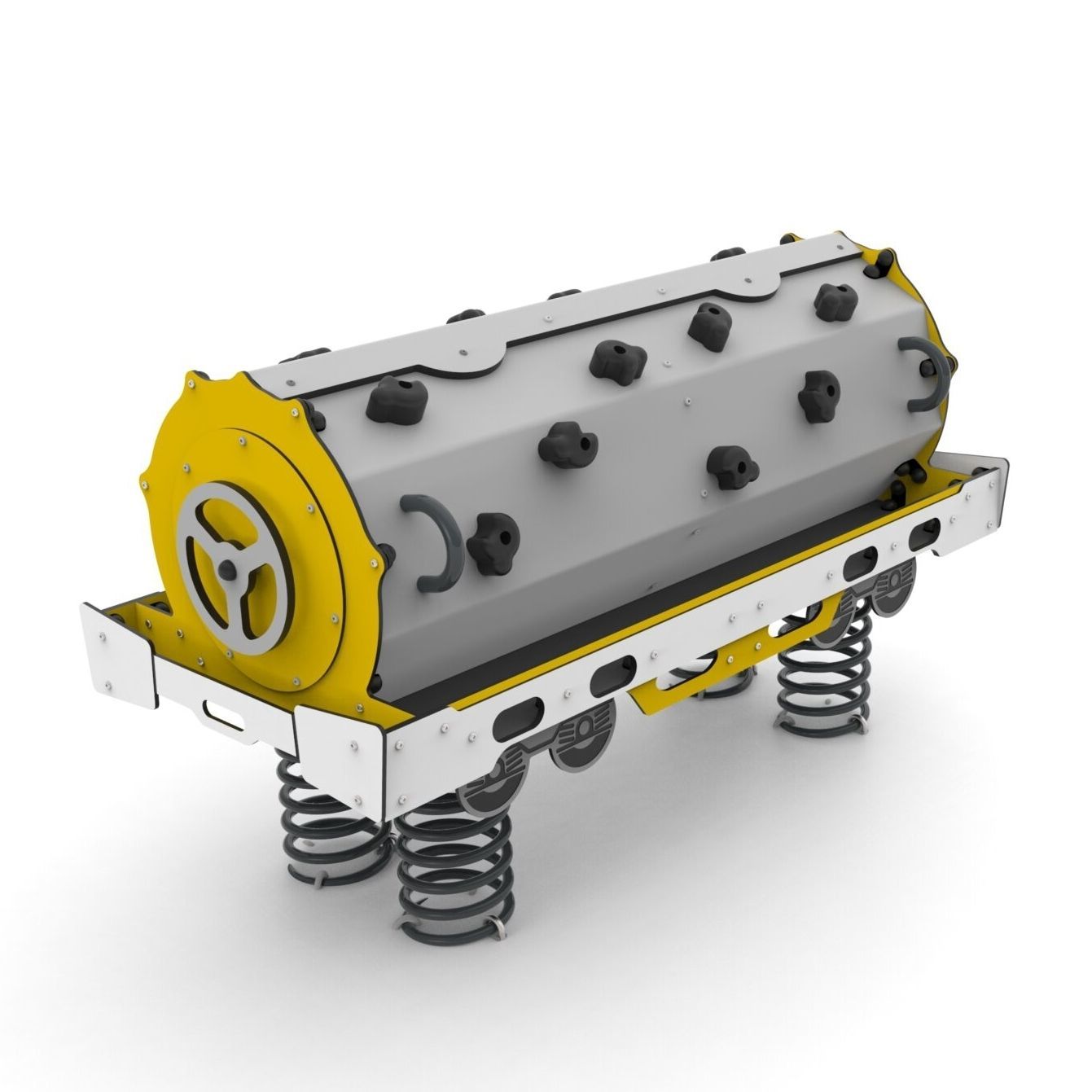 Metal spring rocker - TANK WAGON - Free Kids s.c. - transport / multiplace