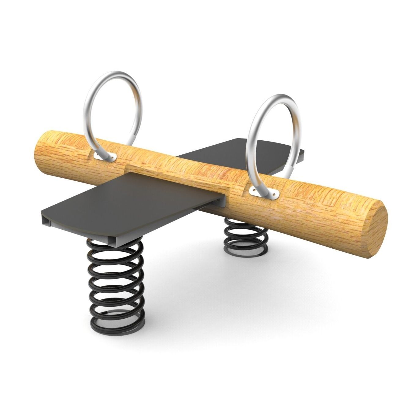 Wooden spring rocker - ROBIN FOUR-SEAT - Free Kids s.c. - nature / 4-seater