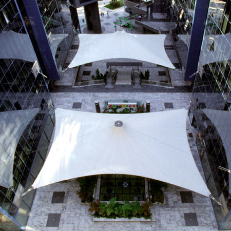 Cable-and-membrane tensile structure - POLITEIA MALL - Arka - roof ...