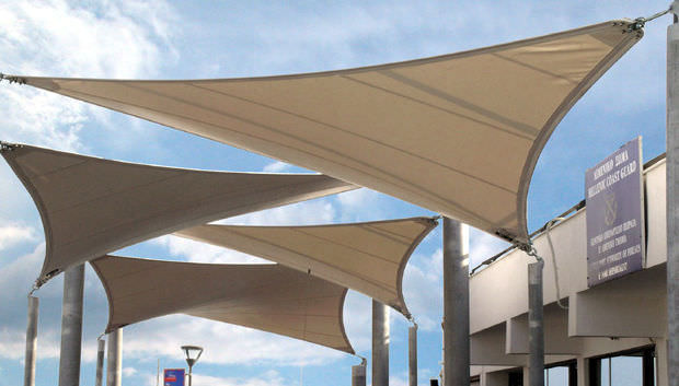 Cable-and-membrane tensile structure - ZEA PORT AUTHORITY STATION ...