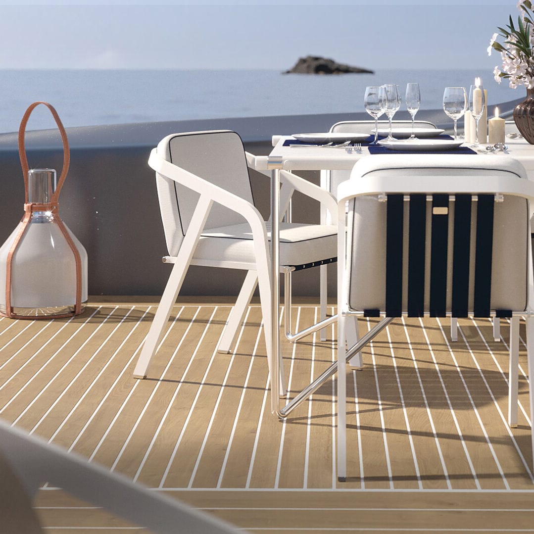 Contemporary chair - RIBBON - My Face - outdoor / indoor / acrylic fabric