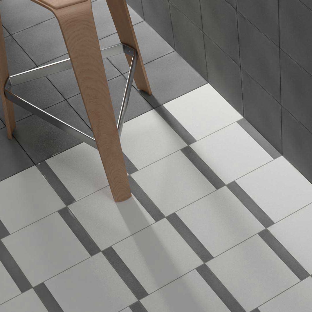 Porcelain stoneware tile - Cement Band decor - WOW Design EU - matte ...