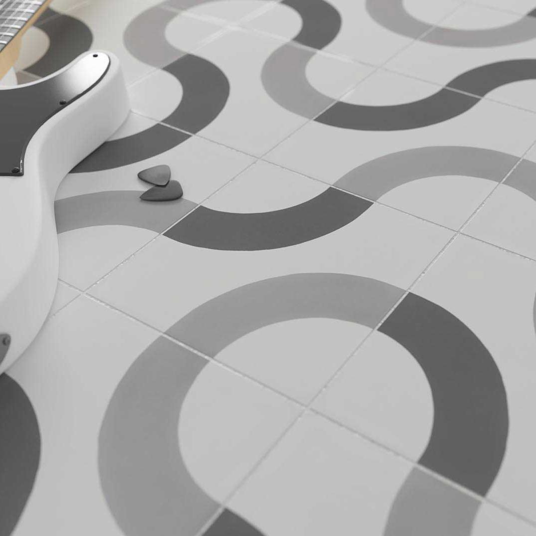 Porcelain stoneware tile - Cement Loop Decor - WOW Design EU - matte ...