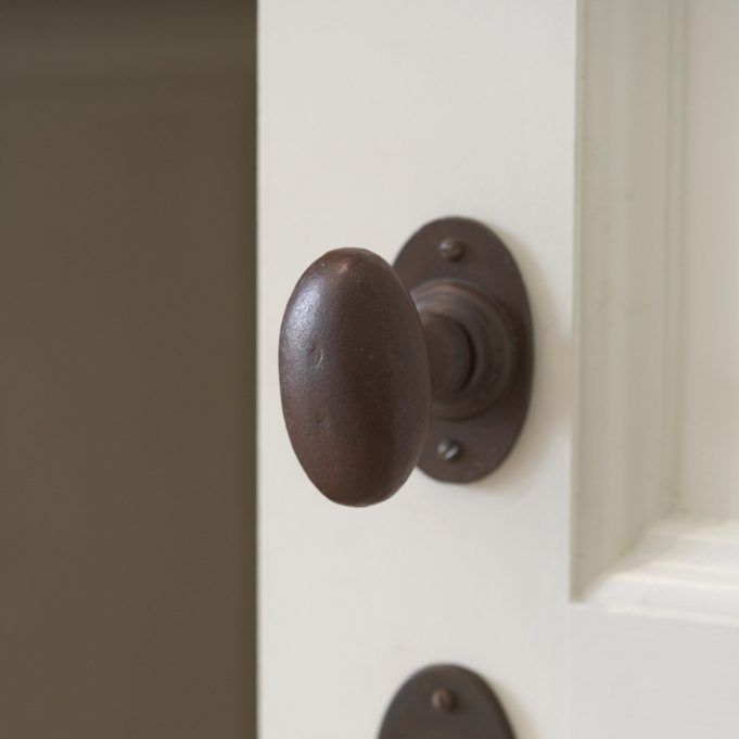 Traditional door knob - BT1020/ R1508 - Dauby - iron / polished