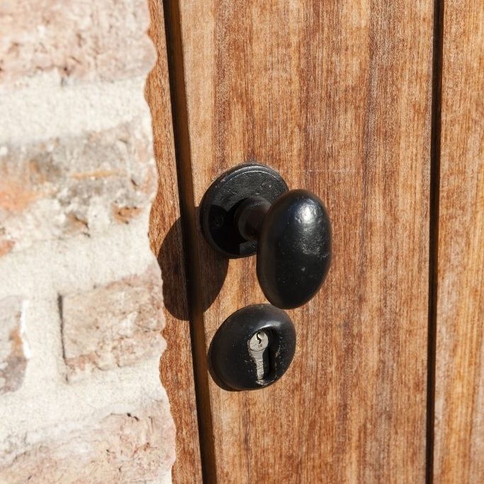 Traditional door knob - BT1018/ R326bis - Dauby - iron / polished