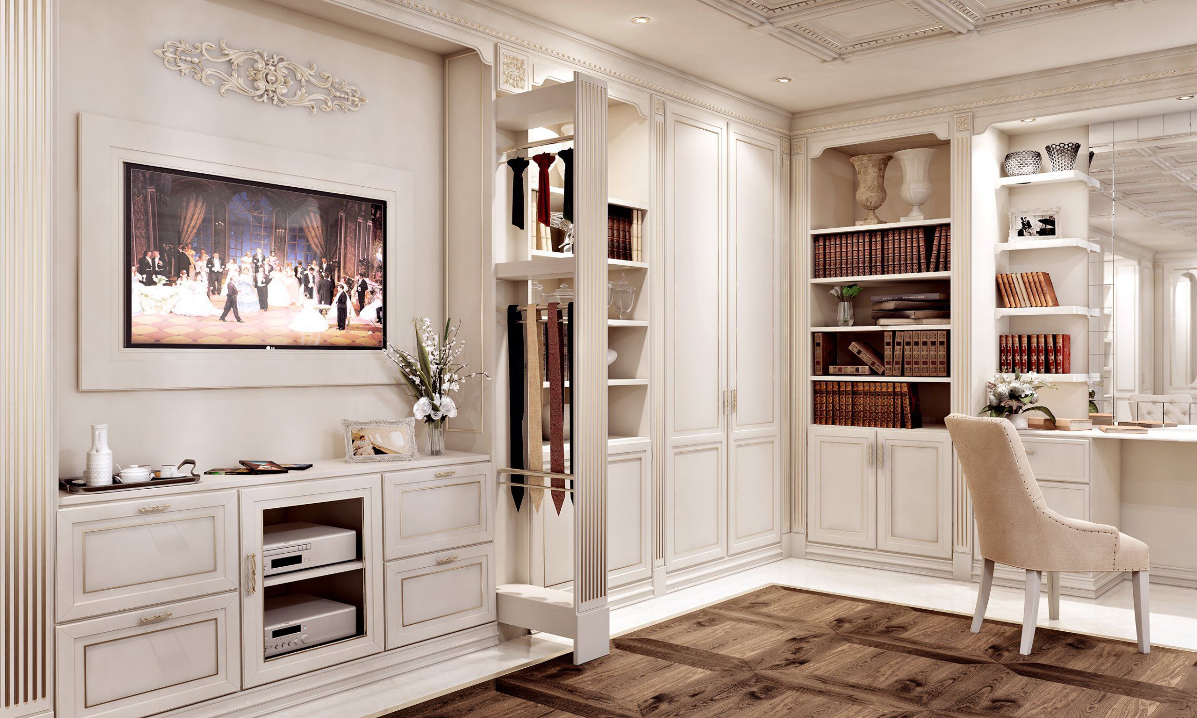 Wall-mounted wardrobe - CAPRICCIO - Casta Diva Interiors - traditional ...