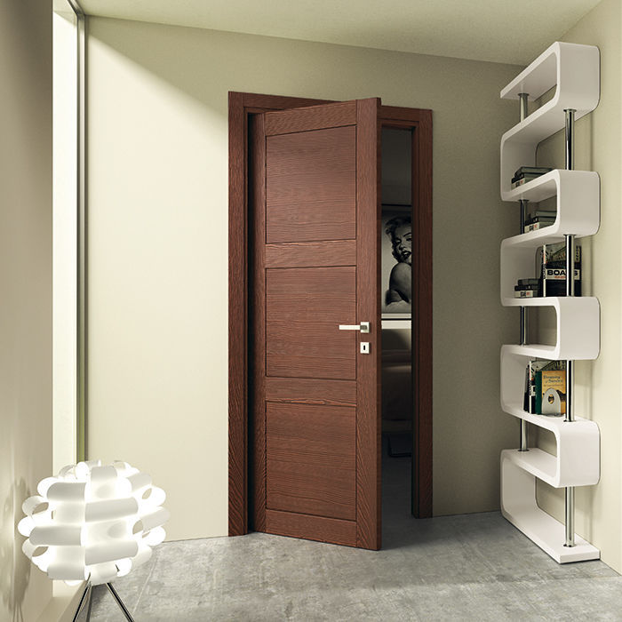 Interior door - PLENIA - Flessya - solid wood / pivoting with offset ...