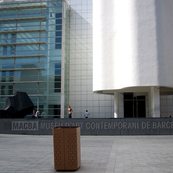 Public trash can - ELES - THE ITALIAN LAB - galvanised steel / sheet ...