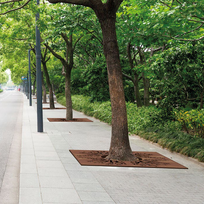 Square tree grate - ROOTS - THE ITALIAN LAB - galvanised steel
