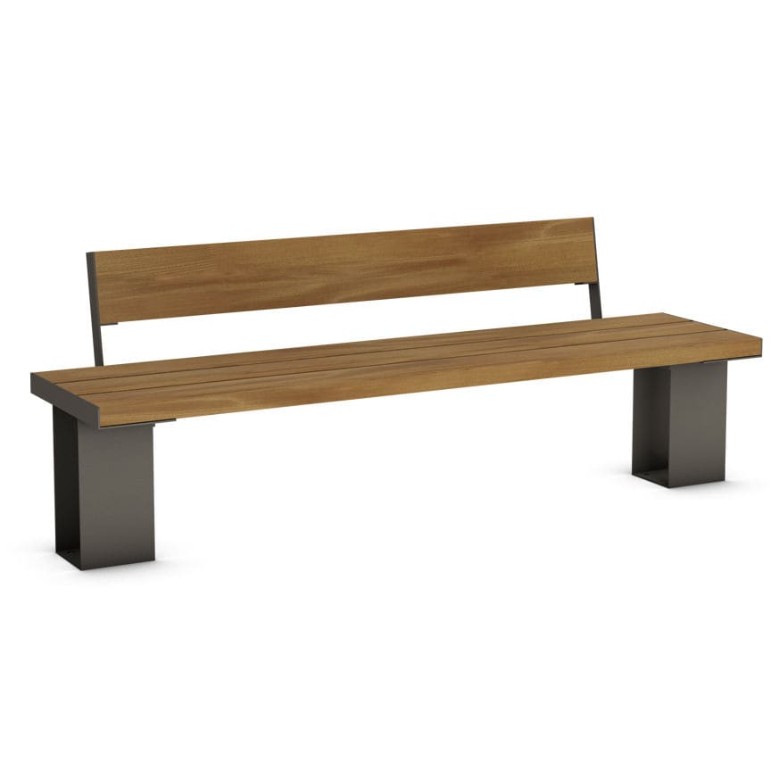 Contemporary public bench - LIBERTY - THE ITALIAN LAB - exotic wood ...