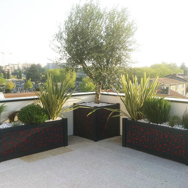 Thermo-lacquered aluminum planter - Ambellya Feuillage - GYT ...