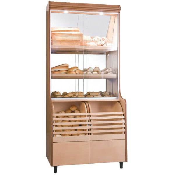 Baked goods display rack - Jimo Cooling Technology - oak / beech / mahogany