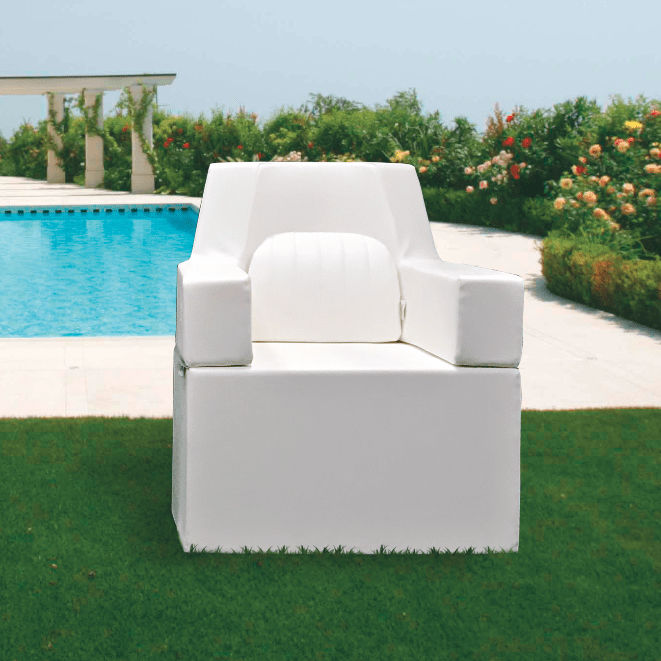 Contemporary armchair - SOFTRONA - TRONA - Sunbrella® / acrylic fabric ...