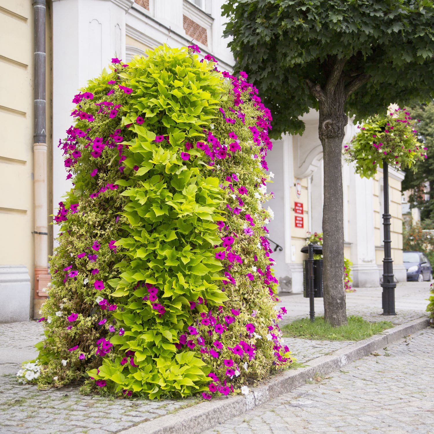 Galvanised steel flower tower planter - H2000 - Terra Group - round ...