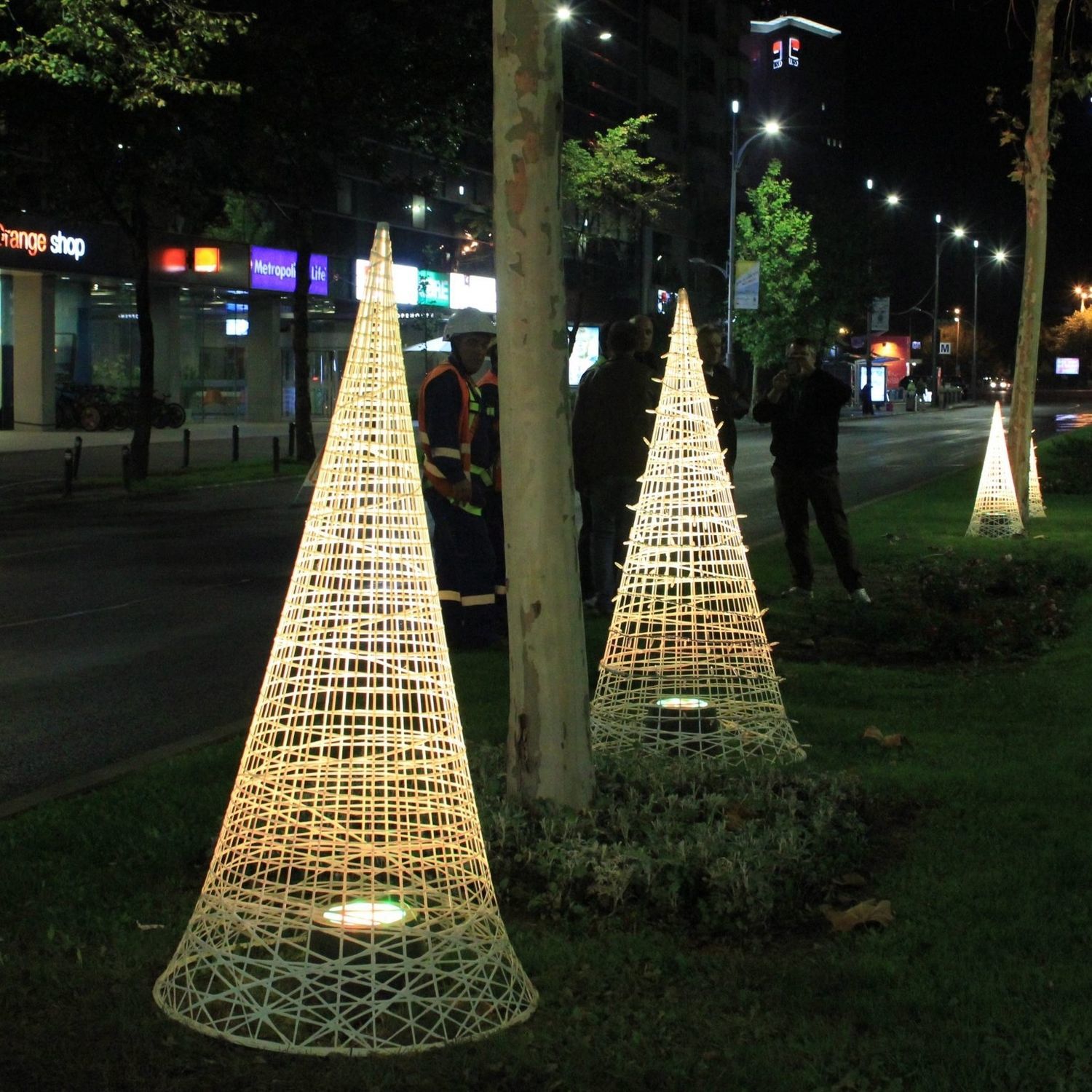 3D Christmas lights - Cone B - Terra Group - LED / floor / home