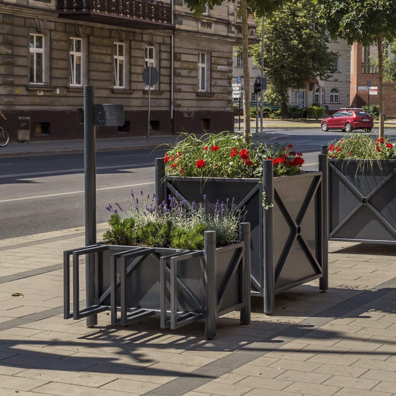 Floor-mounted bike rack - Urban Rank L - Terra Group - secure / with ...