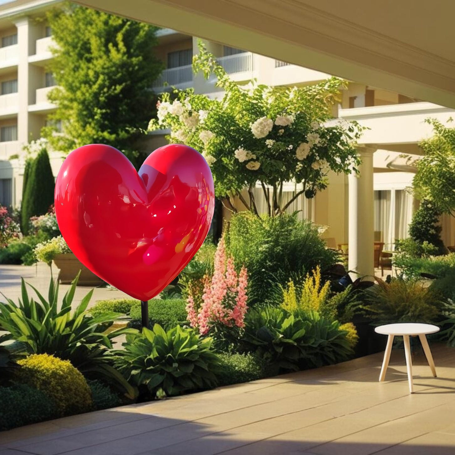 Fiberglass sculpture - XXL Heart 3D - Terra Group - outdoor / handmade ...