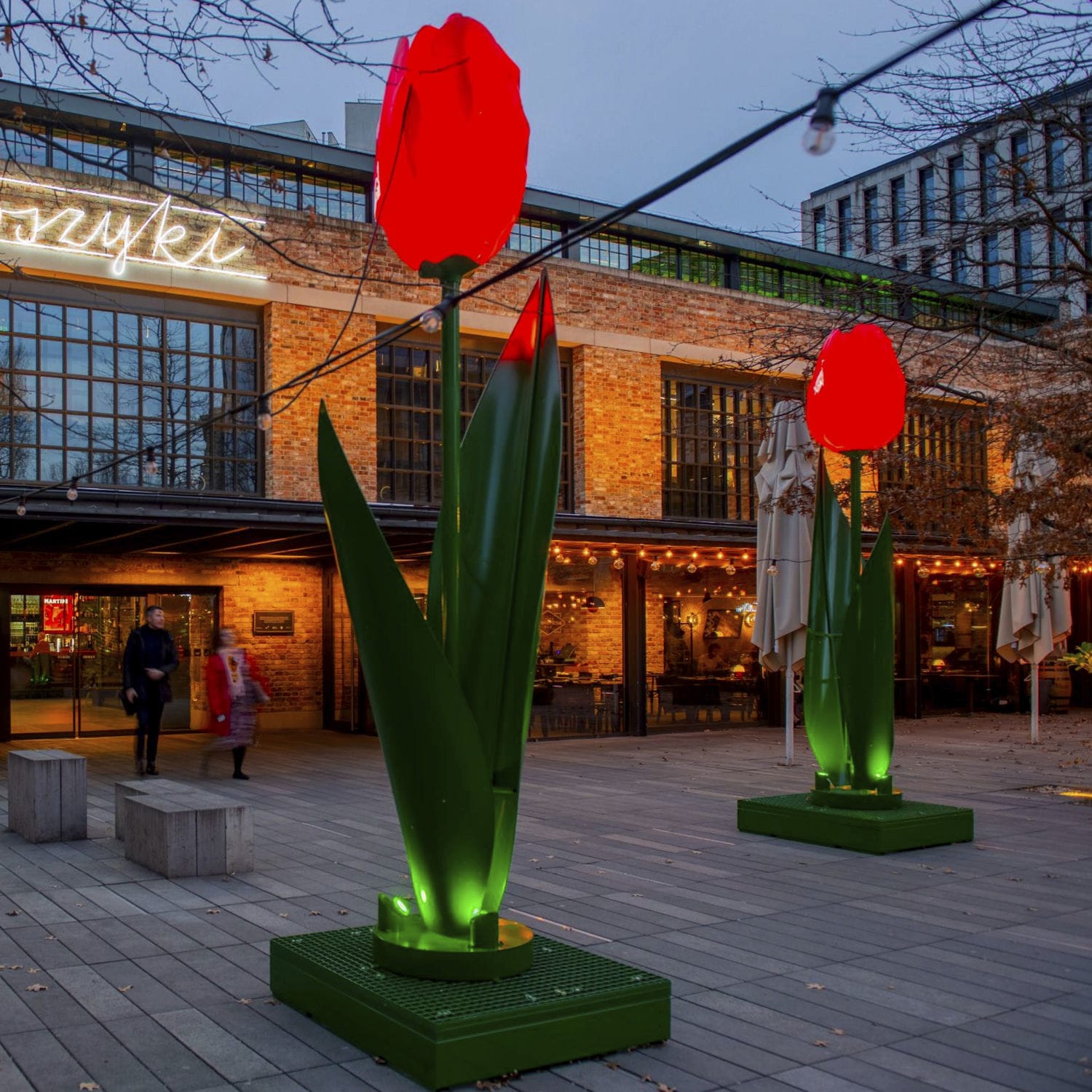 Decorative sculpture - 3D Tulip - Terra Group - outdoor / urban / light