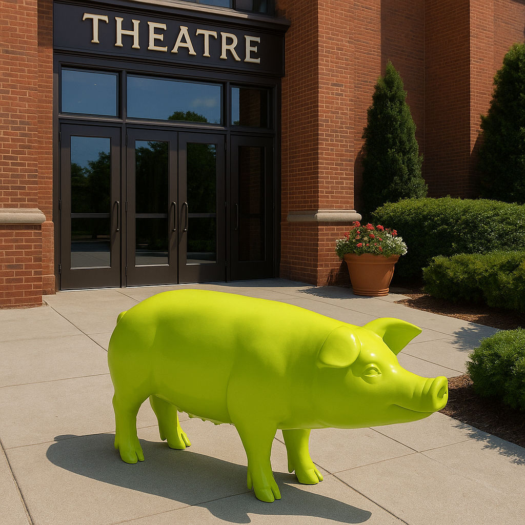 Fiberglass sculpture - PIG - Terra Group - outdoor / free-standing ...