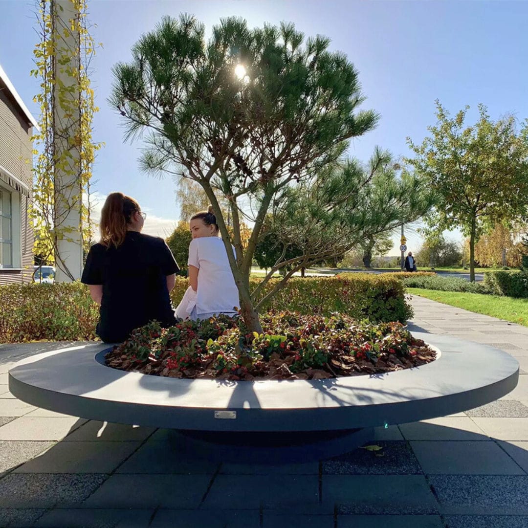 Polyethylene planter - PLANE RING LUX - Terra Group - round / 100% ...