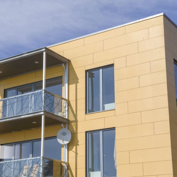 Panel cladding - HAAPSALO - Copal - fiber cement / smooth / stone look