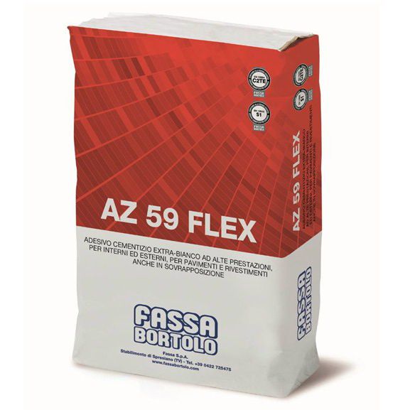 Fixing adhesive mortar - AZ 59 FLEX - Fassa Bortolo - for tile / for ...
