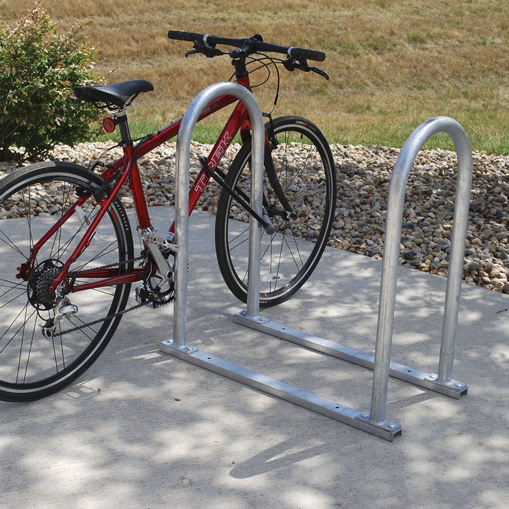 Floor-mounted bike rack - U' ON RAILS - Madrax - secure / for public ...