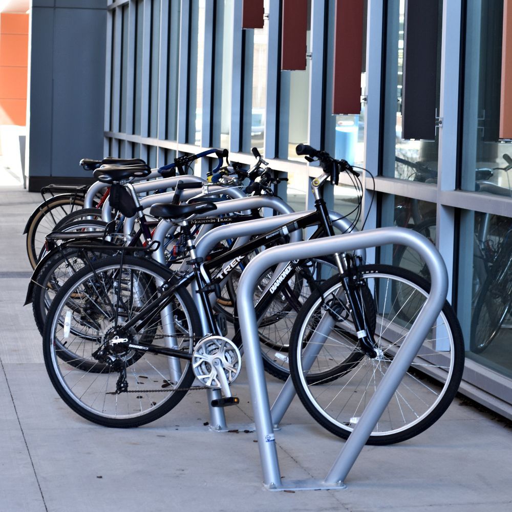 Floor-mounted bike rack - LOFTY™ - Madrax - galvanised steel / powder ...