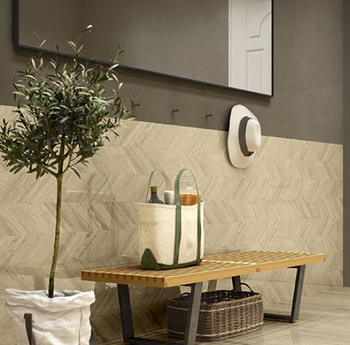 Indoor tile - TRAVERTINO CHIARO - StonePeak Ceramics - bathroom ...